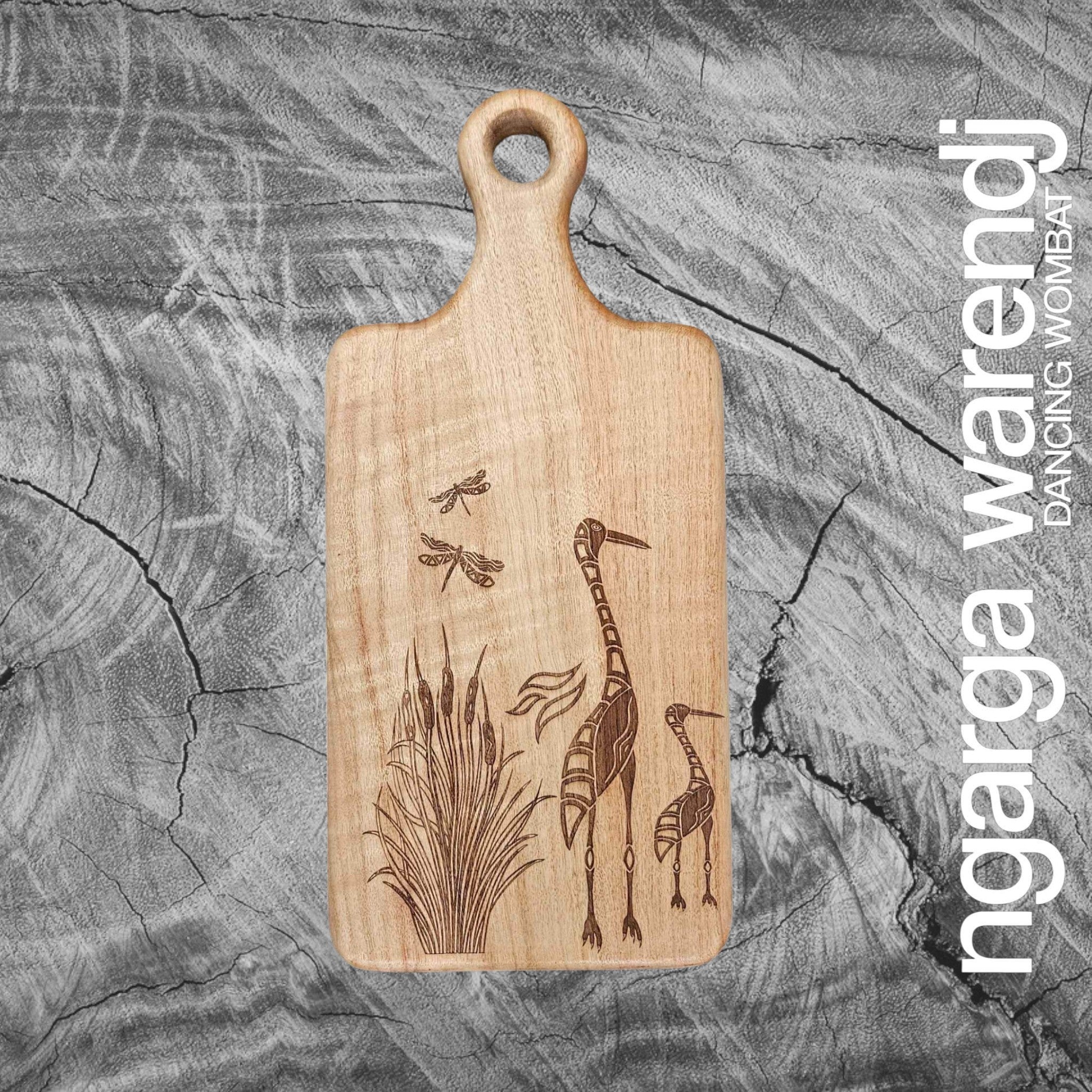 CAMPHOR LAUREL SMALL RECTANGLE PADDLE BOARD - ASSORTED DESIGNS – Ngarga ...