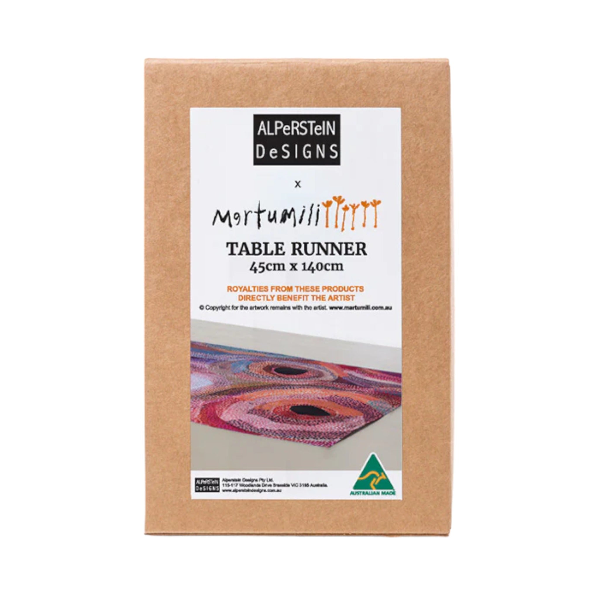 TABLE RUNNER - ASSORTED ABORIGINAL ART DESIGNS – Ngarga Warendj