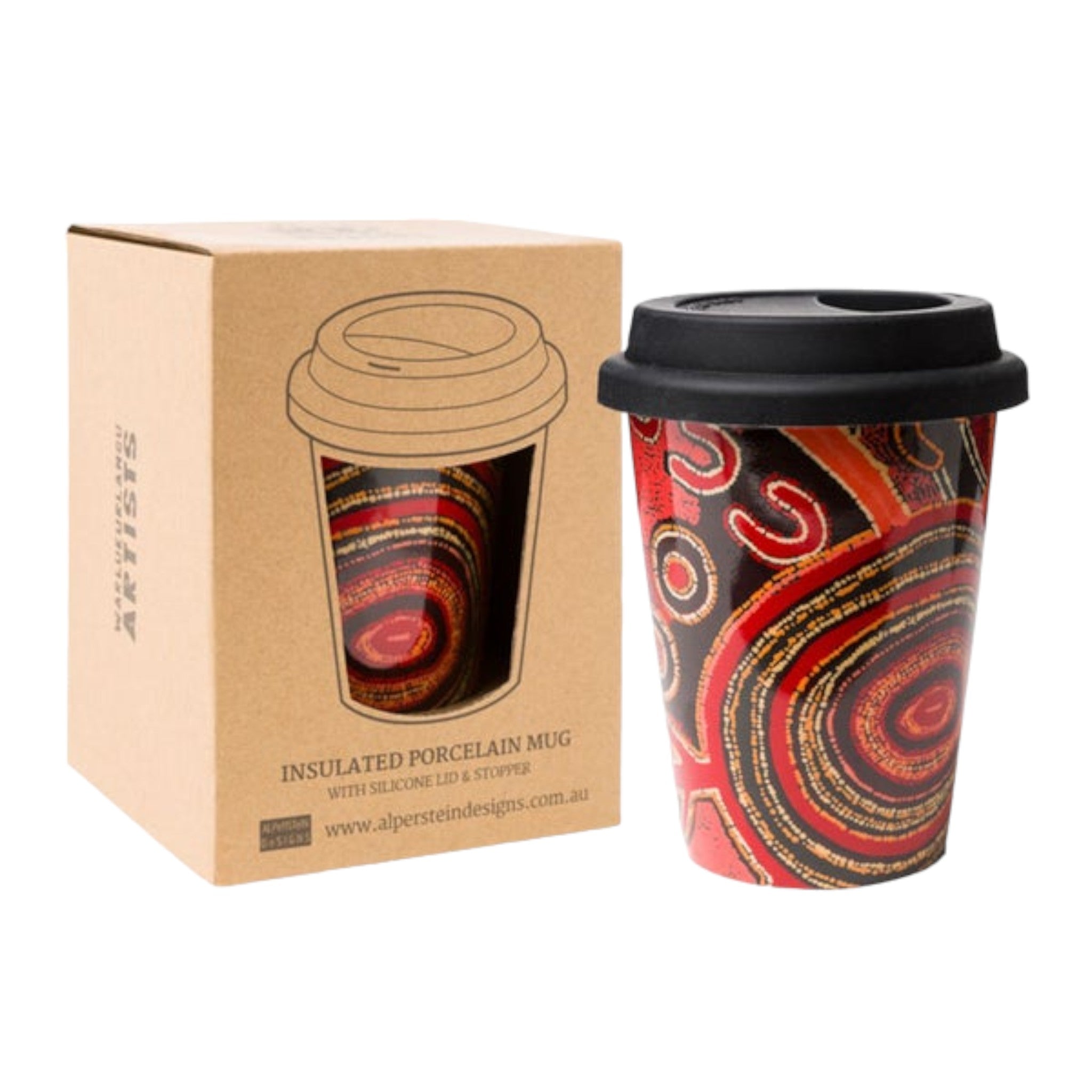 INSULATED MUG KEEP CUP WITH ASSORTED ABORIGINAL ART DESIGNS – Ngarga ...